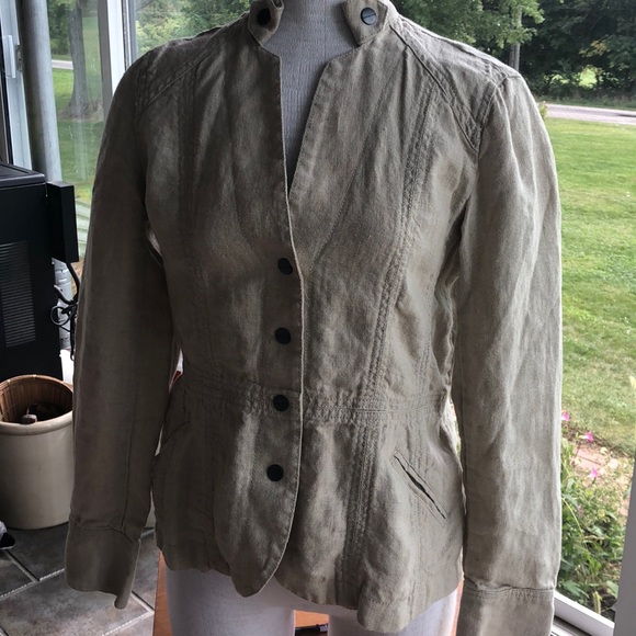 Coldwater Creek | Jackets & Coats | Coldwater Creek Jacket Khaki Linen ...